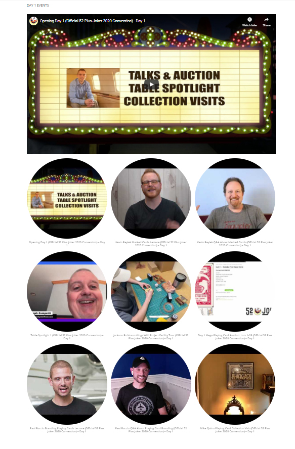 2020 Virtual Playing Card Convention - 52 Plus Joker